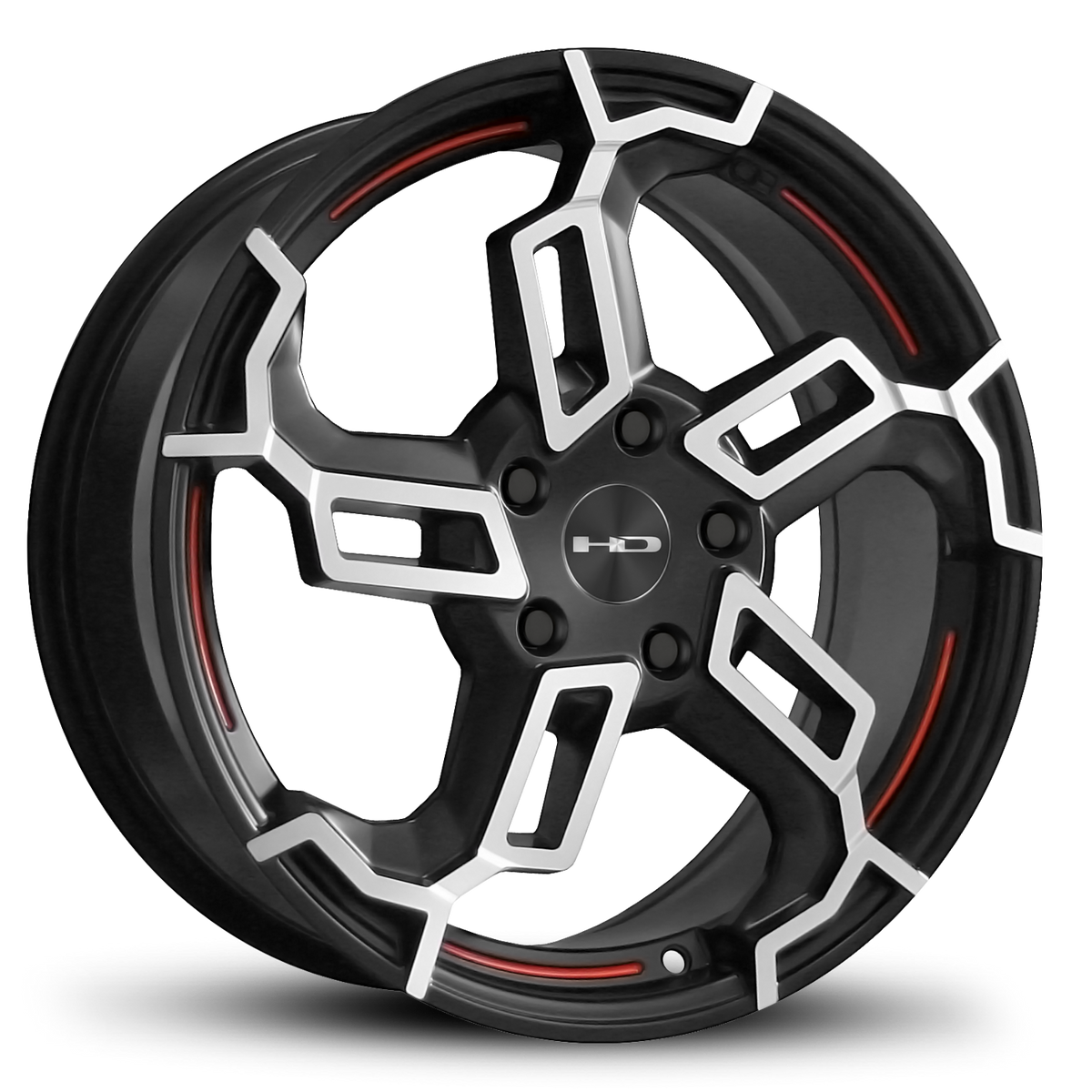 HD Wheels Switch 17x7 +40 5x100mm 73.1mm Satin Black/Red Line – HPD Wheels