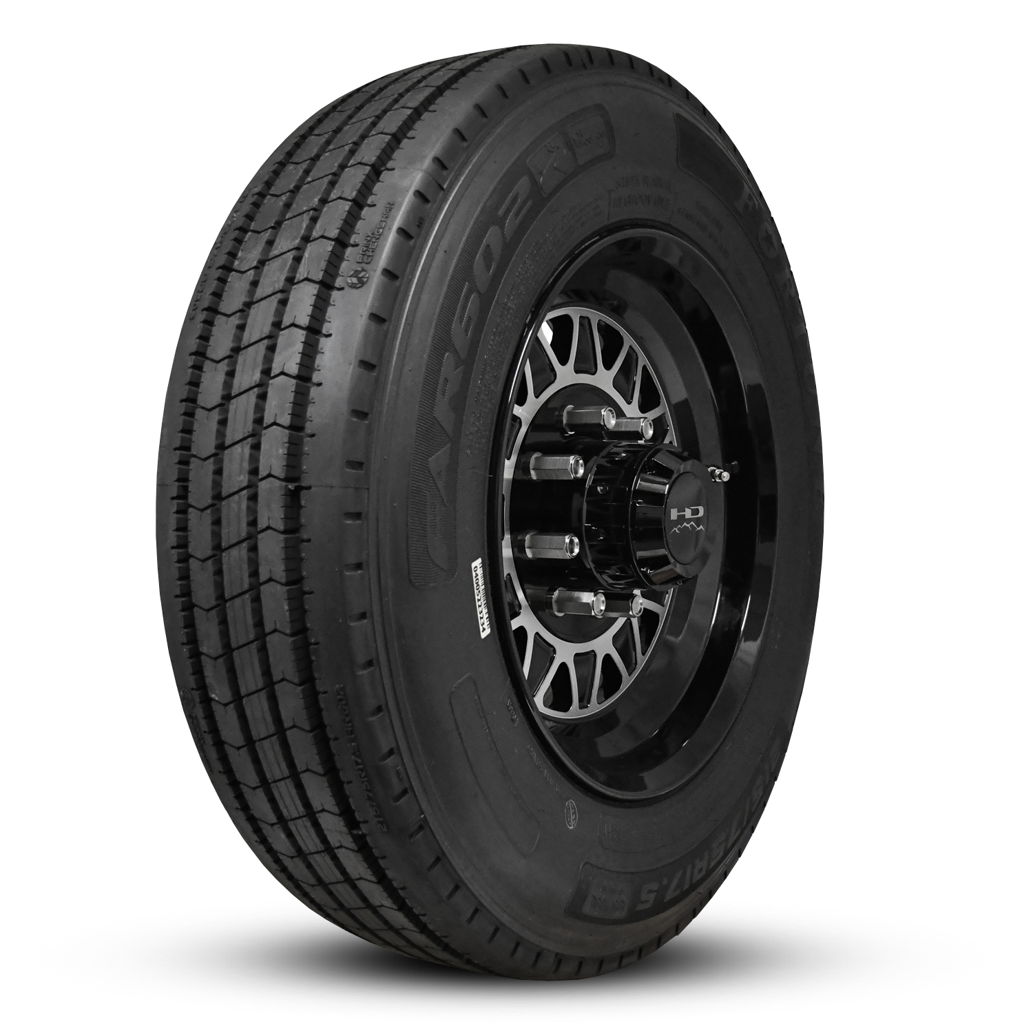 HD Trailer HDT 15x6.0 +0 6x5.5(139.7mm) 108mm Gloss Black Machined Fac ...