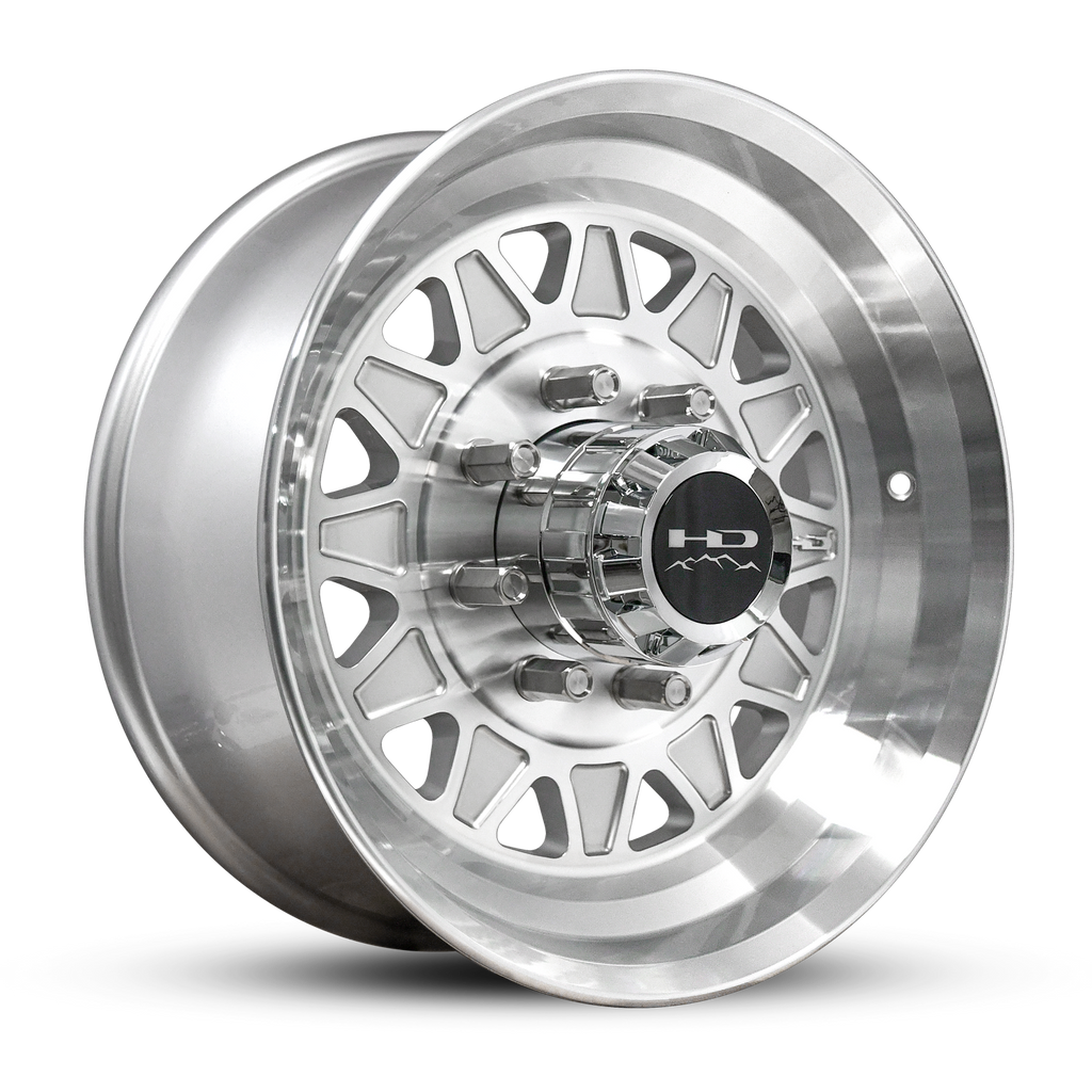 HD Trailer HDT 17.5x6.75 +0 8x165mm 121.2mm Gloss Silver/Machined Face ...