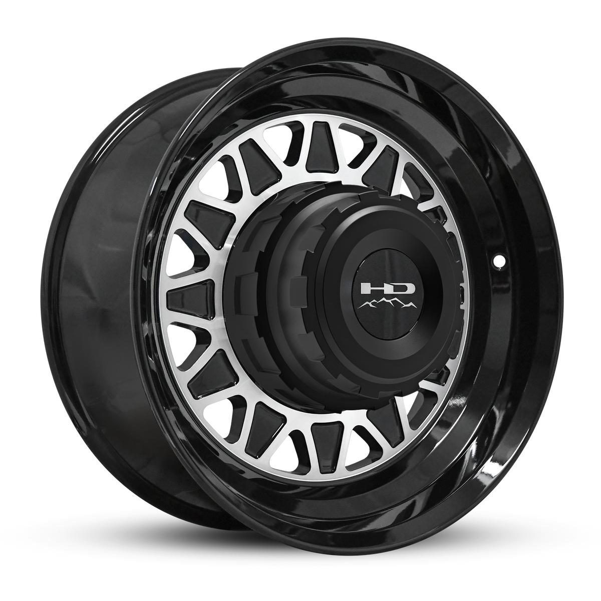 HD Trailer HDT Forged 17.5x6.75 +0 8x165mm 121.2mm Gloss Black/Machine ...
