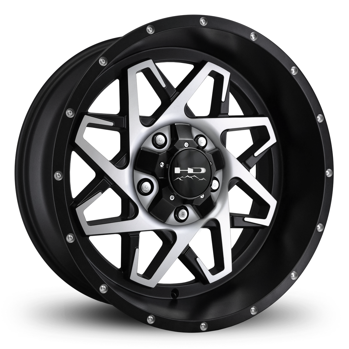 HD Offroad Caliber 20x10 -25 5x127/5x139.7mm 78.1mm Satin Black/Machin ...