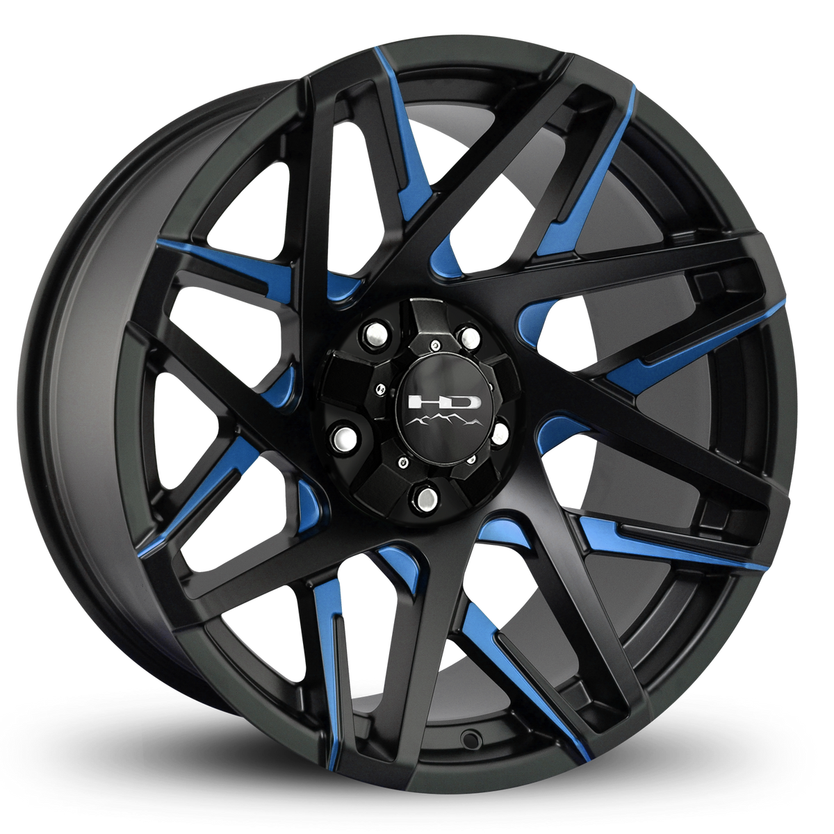 HD Offroad Canyon 20x10 -25 5x127/5x139.7mm 78.1mm Satin Blue&BK/Mille ...
