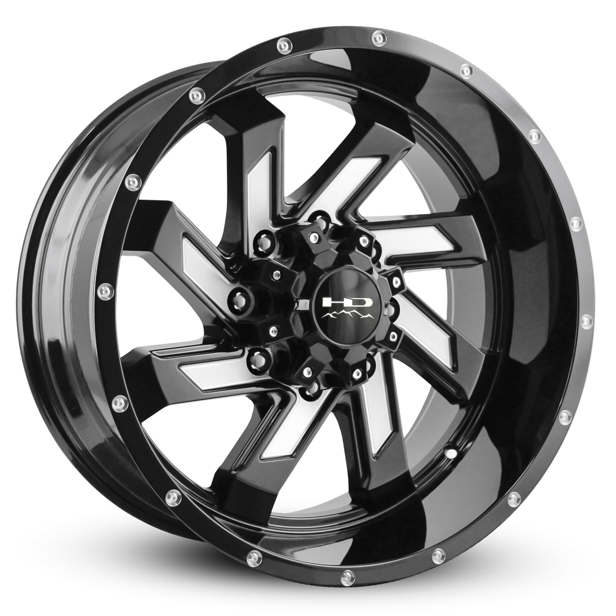 HD Offroad Saw 20x10 -25 8x170mm 125.1mm Gloss Black/Milled Face – HPD ...
