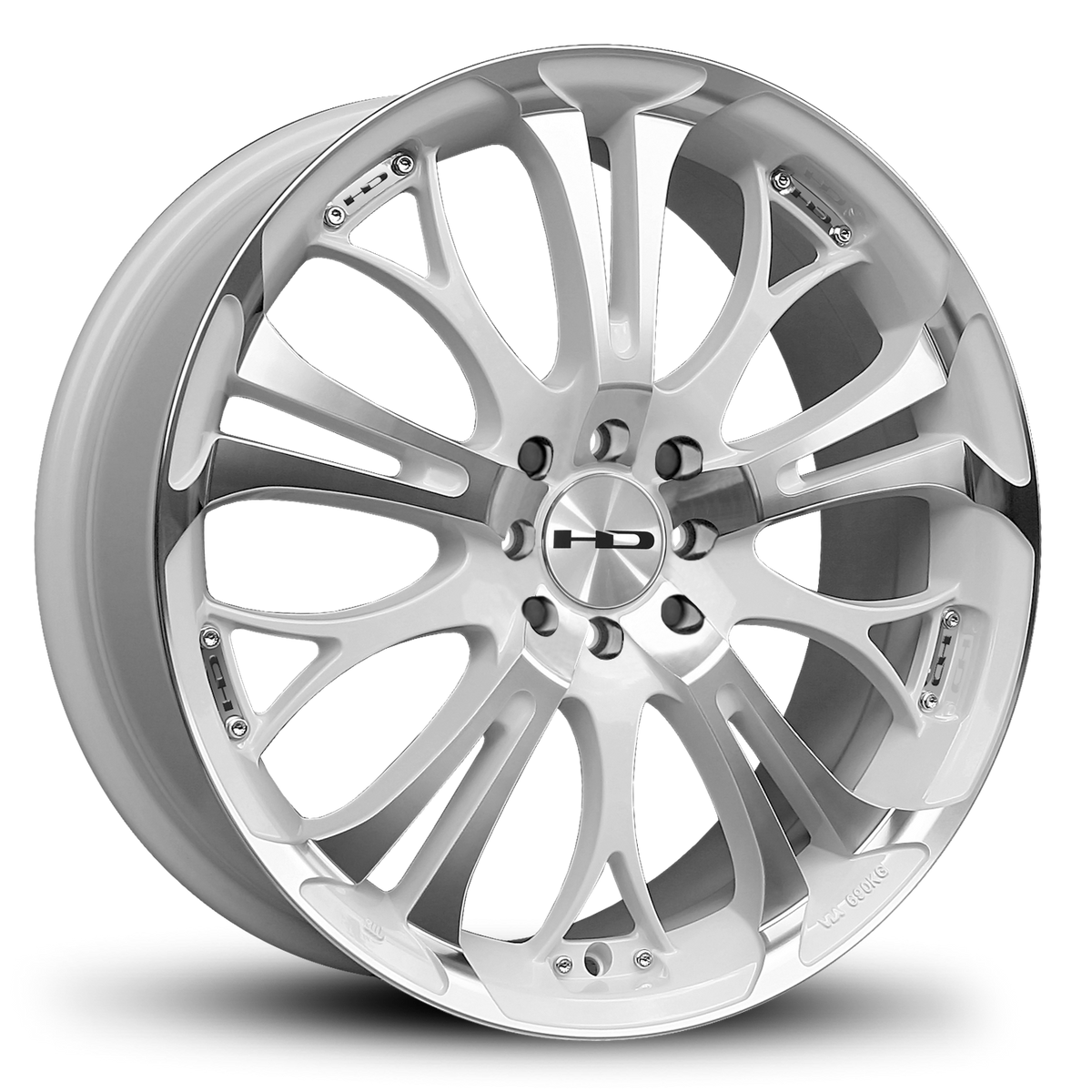 HD Wheels Spinout 17x7 +40 4x100/4x114.3mm 73.1mm Gloss White/Machined ...