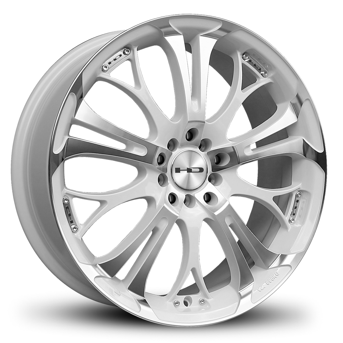 HD Wheels Spinout 17x7 +40 5x100/5x114.3mm 73.1mm Gloss White/Machined ...