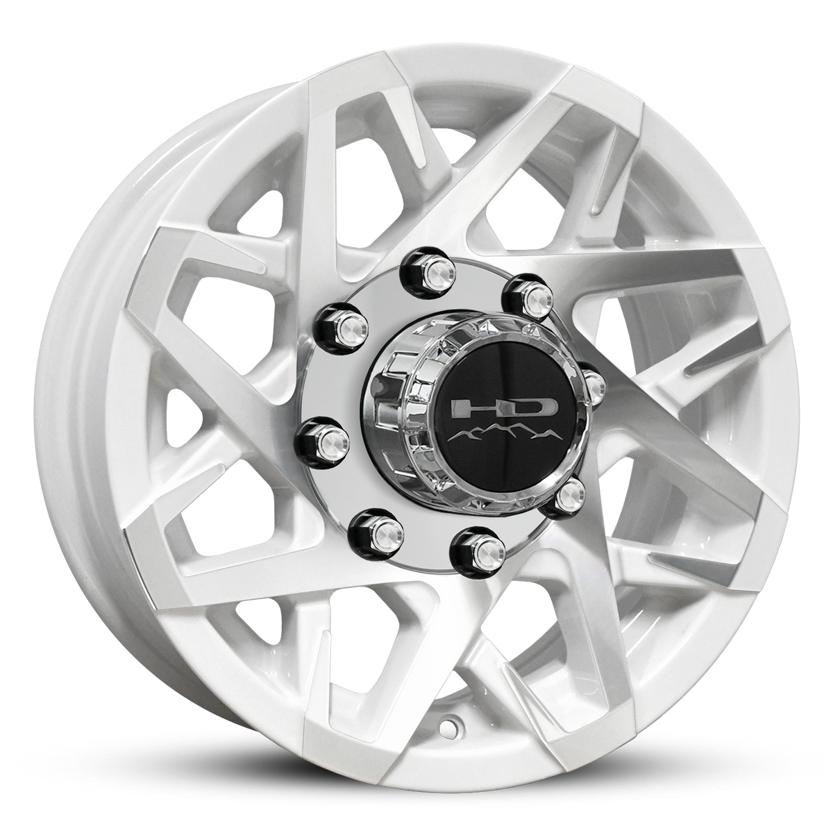HD Trailer Canyon 16x6 +0 8x165mm 128.6mm Gloss White/Machined Face ...