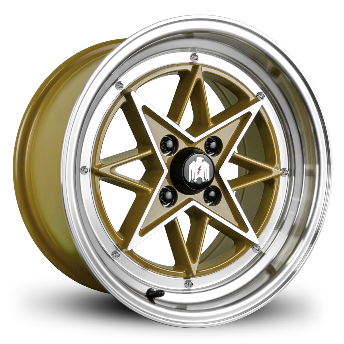 Klassik Rader RS-L 15x8 +25 4x100mm Gloss Gold/Machined Face&Lip – HPD ...