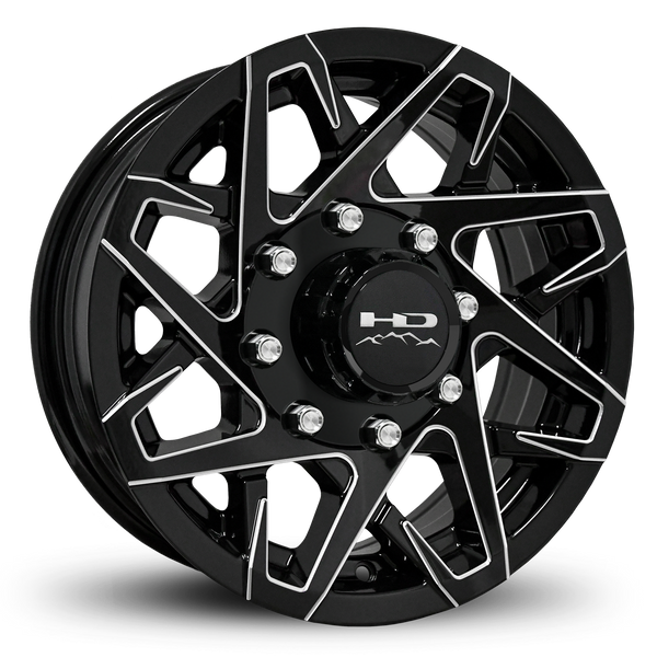 Shop HD Off-Road CANYON Trailer Wheel 16x6.0 8x6.50 Black Milled Edges ...