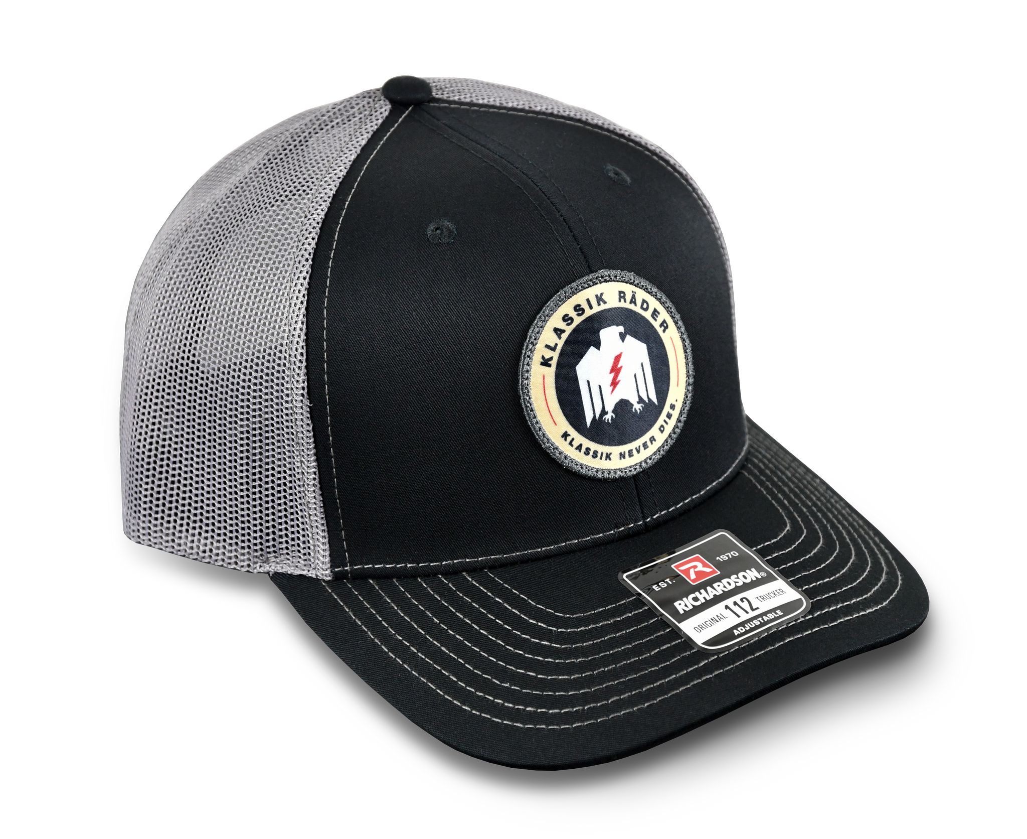 KLASSIK RÄDER OFFICIAL | RICHARDSON 112 SNAP BACK HAT | Gray and Black