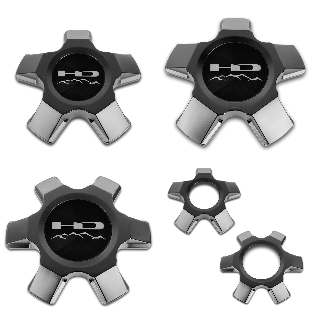 Buy Replacement HD Off-Road V2 SNAP IN Hybrid Truck Wheel Center Caps ...