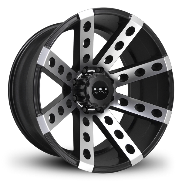 HD Off-Road Buckshot Series Wheels Satin Black Machined 17, 20, 22 In ...